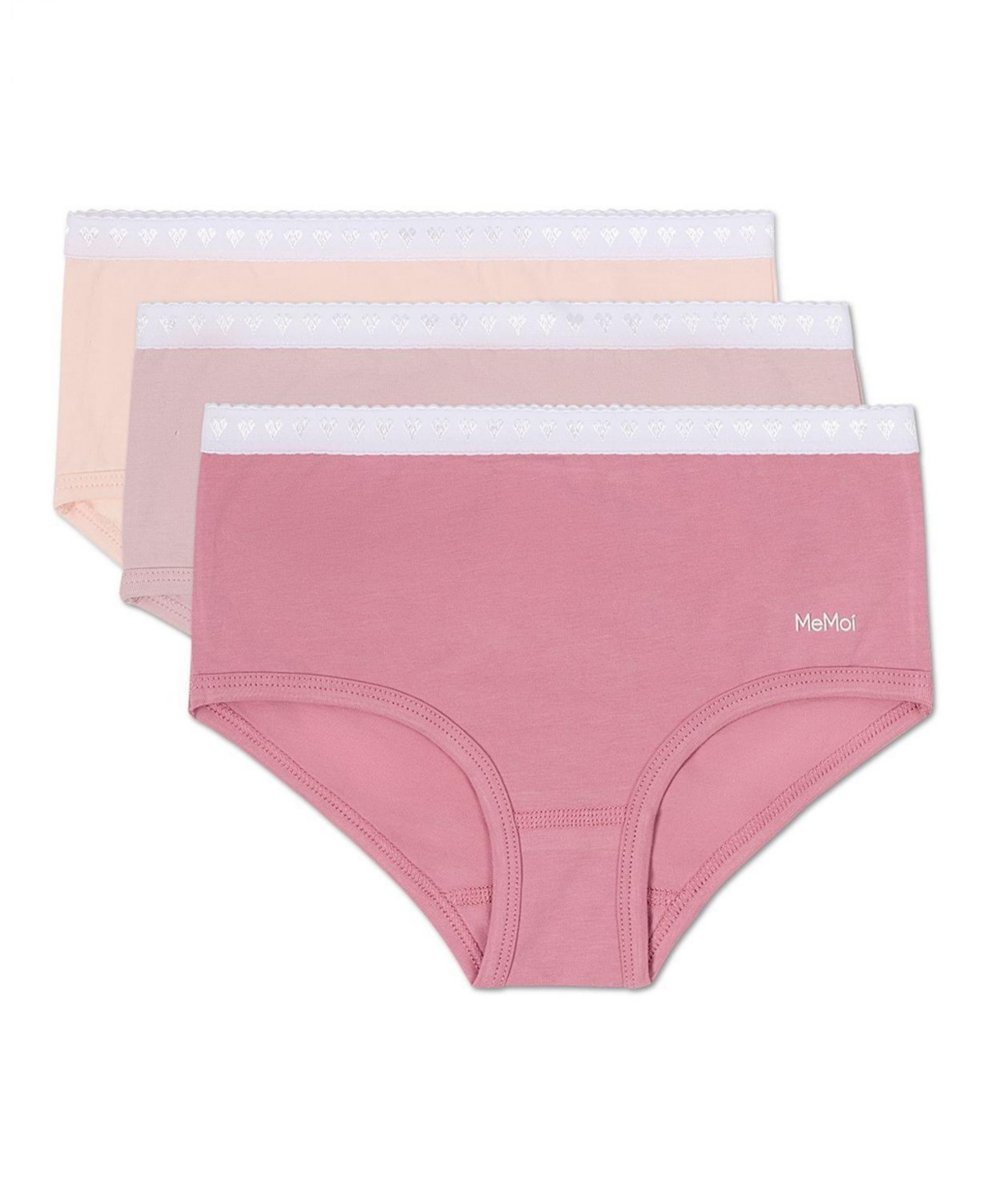 Click here for MeMoi Big Girls 3 Pair Pack Solid Chromatic Rose B... prices