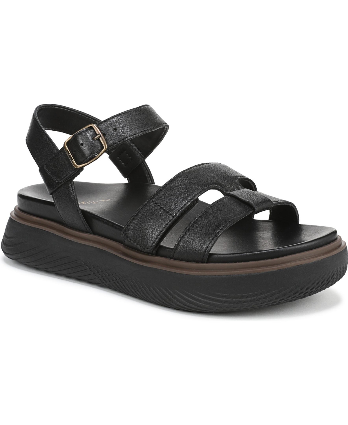 Click here for Vionic Womens Solana Strappy Sandals - Black leath... prices