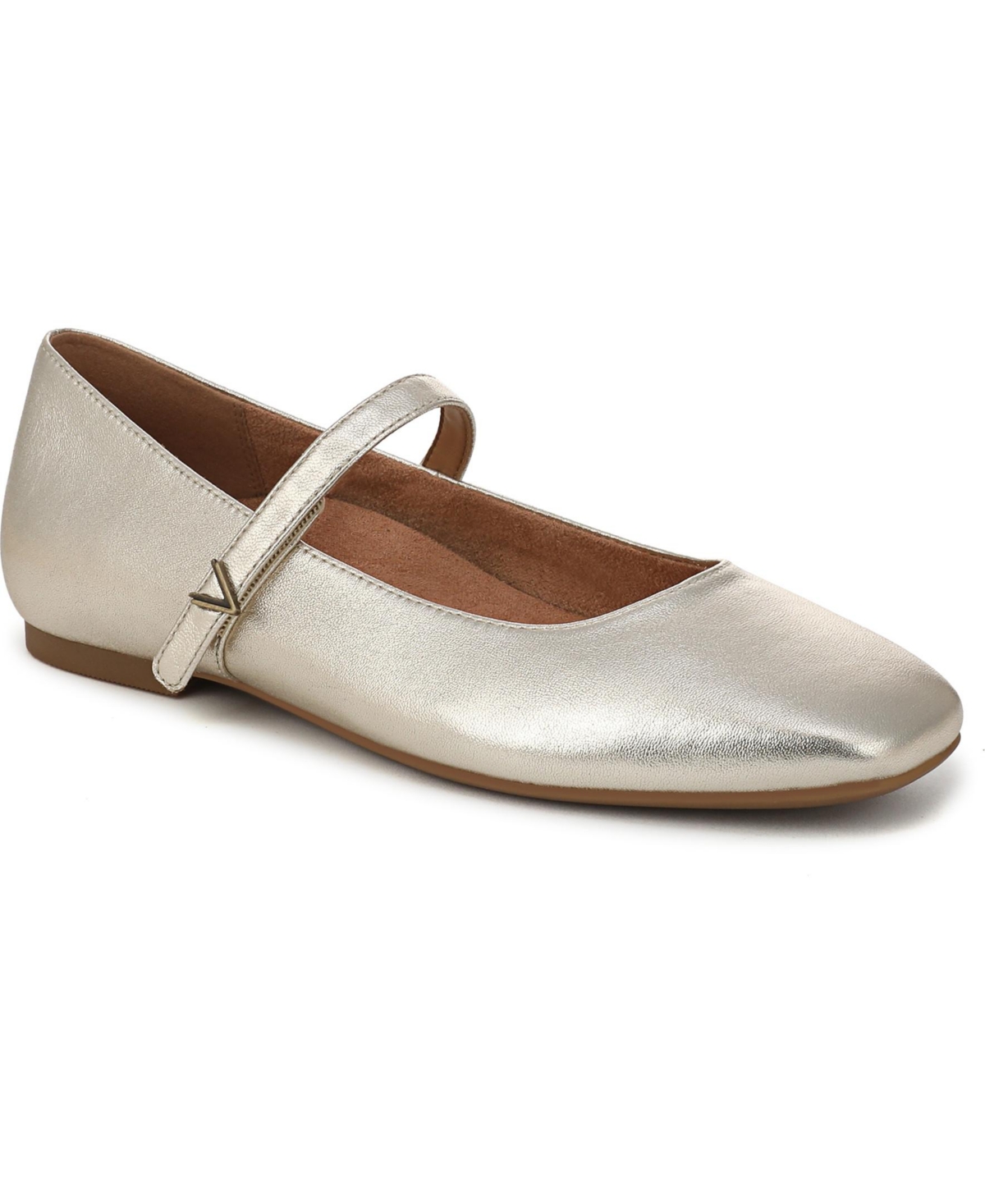 Click here for Vionic Womens Alameda Mary Jane Flats - Gold leath... prices
