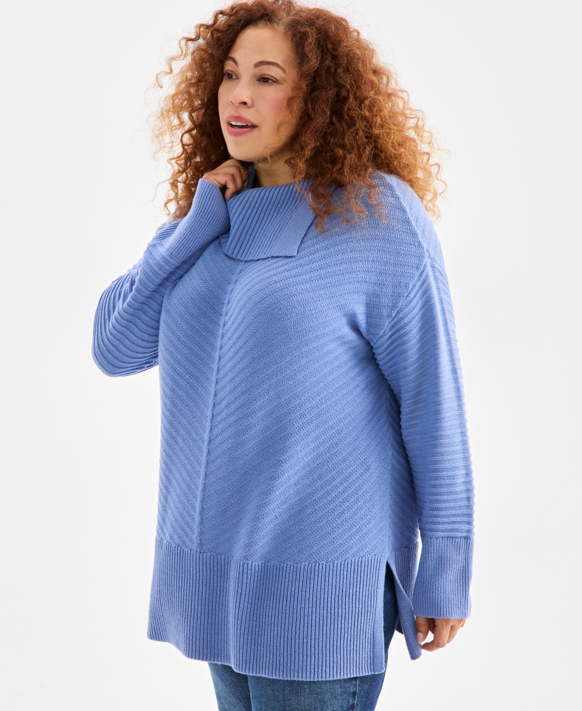 Click here for Style & Co Plus Size Envelope Neckline Tunic Sweat... prices