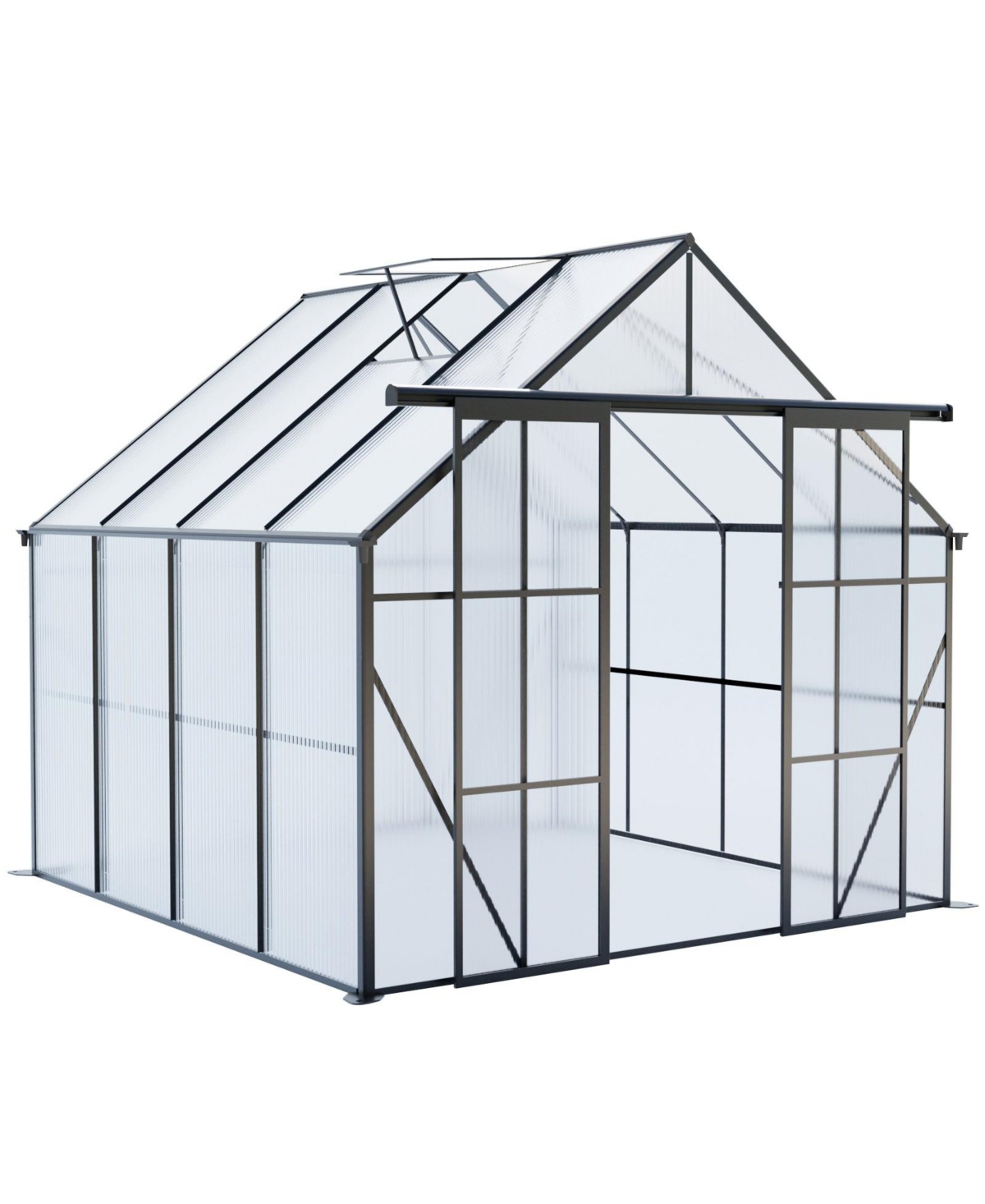 Click here for Mondawe 8x8FT Aluminum Double Door Polycarbonate G... prices