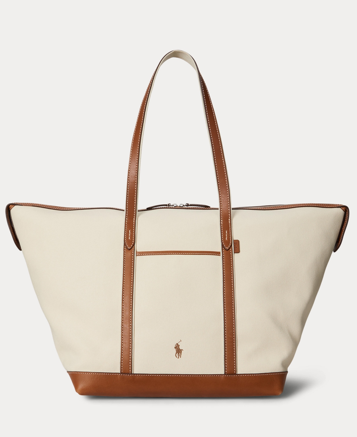 Click here for Polo Ralph Lauren Womens Leather-Trim Canvas Large... prices