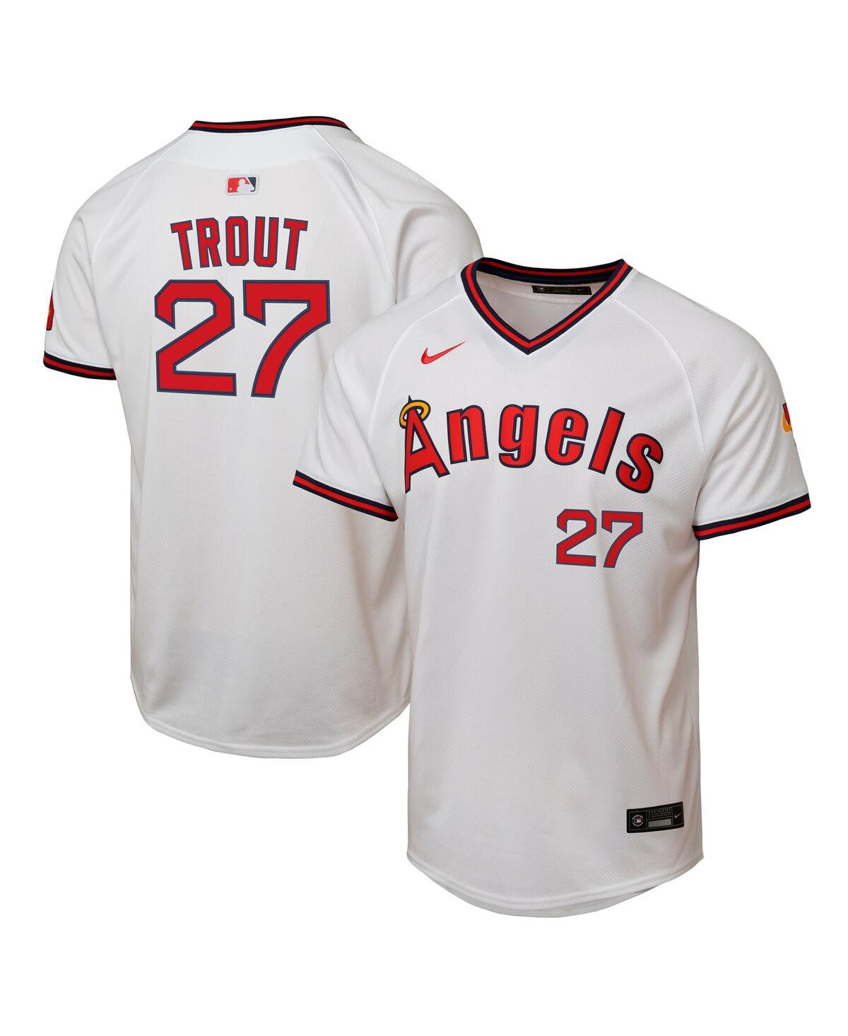 Click here for Nike Big Boys and Girls Mike Trout White Los Angel... prices