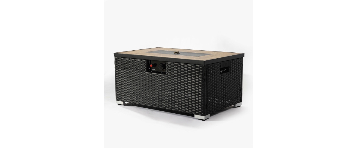 Click here for 32 Inch Rectangular Wicker Fire Pit Table with 500... prices