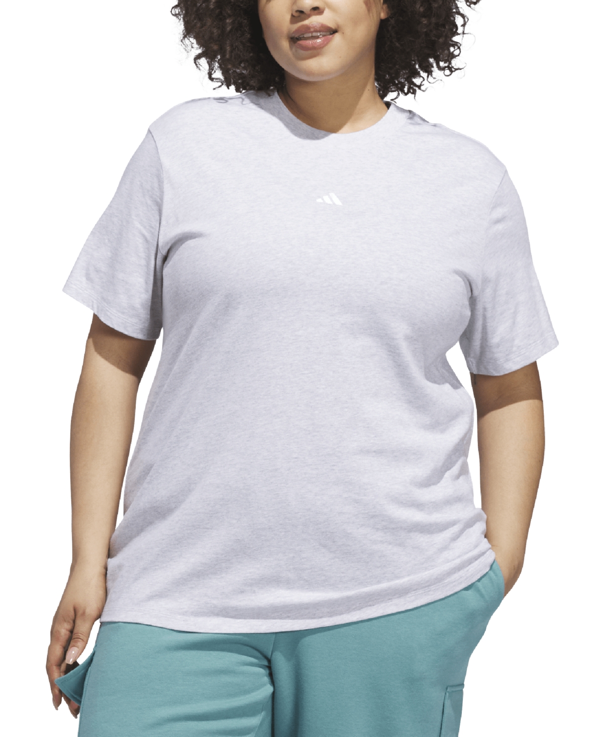 Click here for adidas Plus Size Essentials Logo T-Shirt - Gray prices