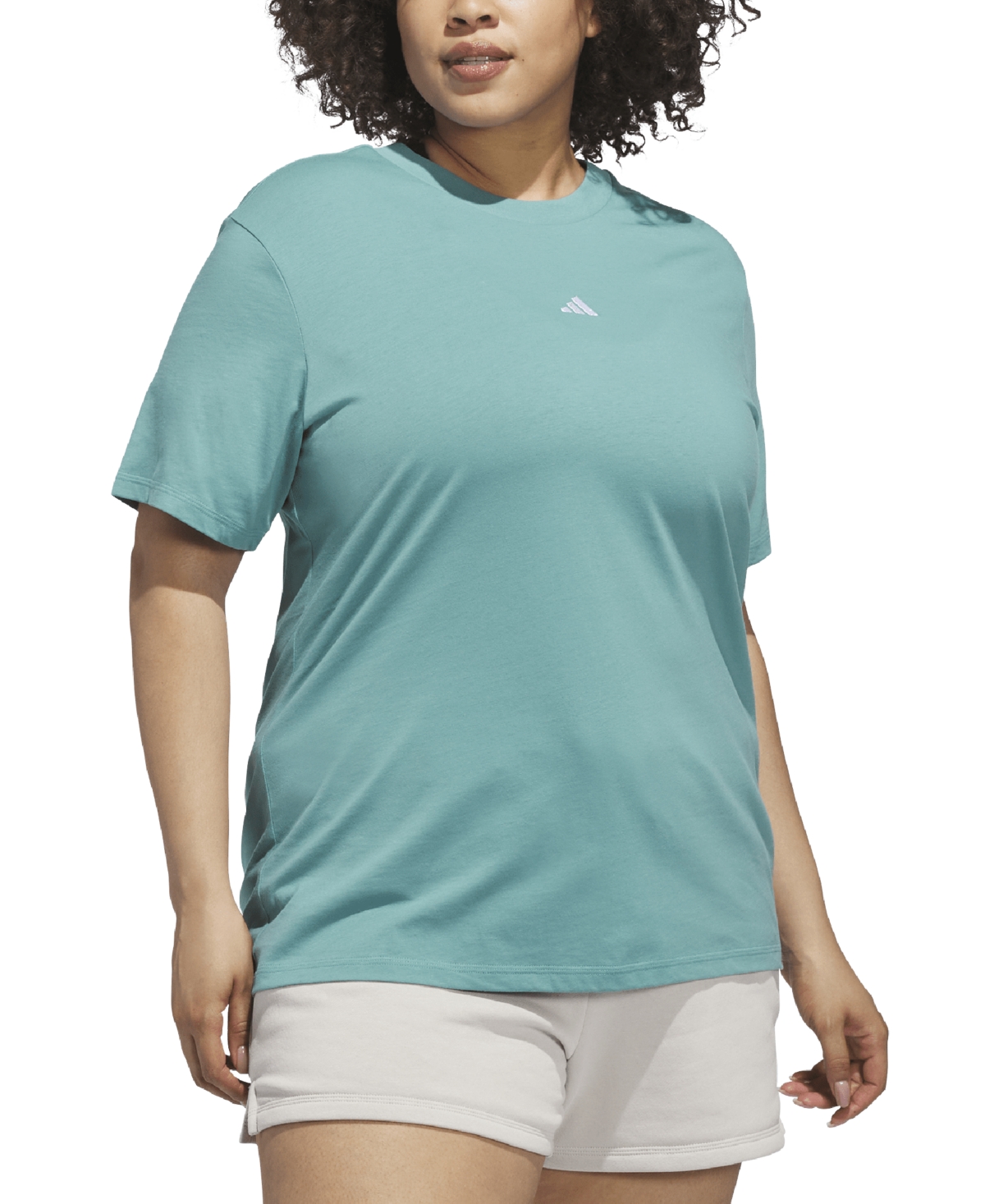 Click here for adidas Plus Size Essentials Logo T-Shirt - Turq/aq... prices