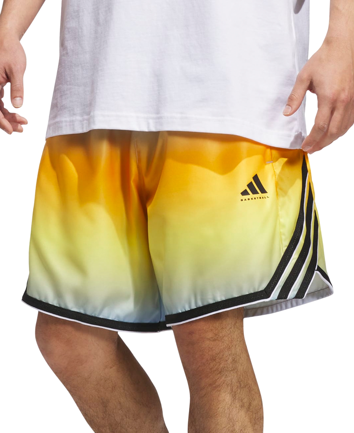 Click here for adidas Mens Faded 3-Stripes Logo Shorts - Yellow/s... prices