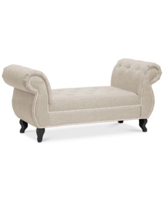 CLOSEOUT! Arnie Linen Bench, Quick Ship - Macy's