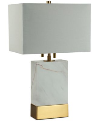 Decorator's Lighting Rockport Rectangle Marble Table Lamp - Macy's