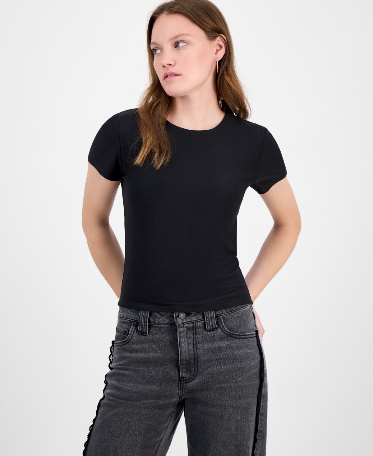 Click here for Hippie Rose Juniors Short-Sleeve Crewneck Tee - Bl... prices