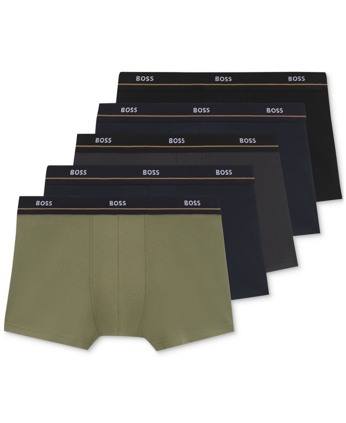 Click here for Boss by Hugo Boss Mens 5-Pack Essential Logo Trunk... prices