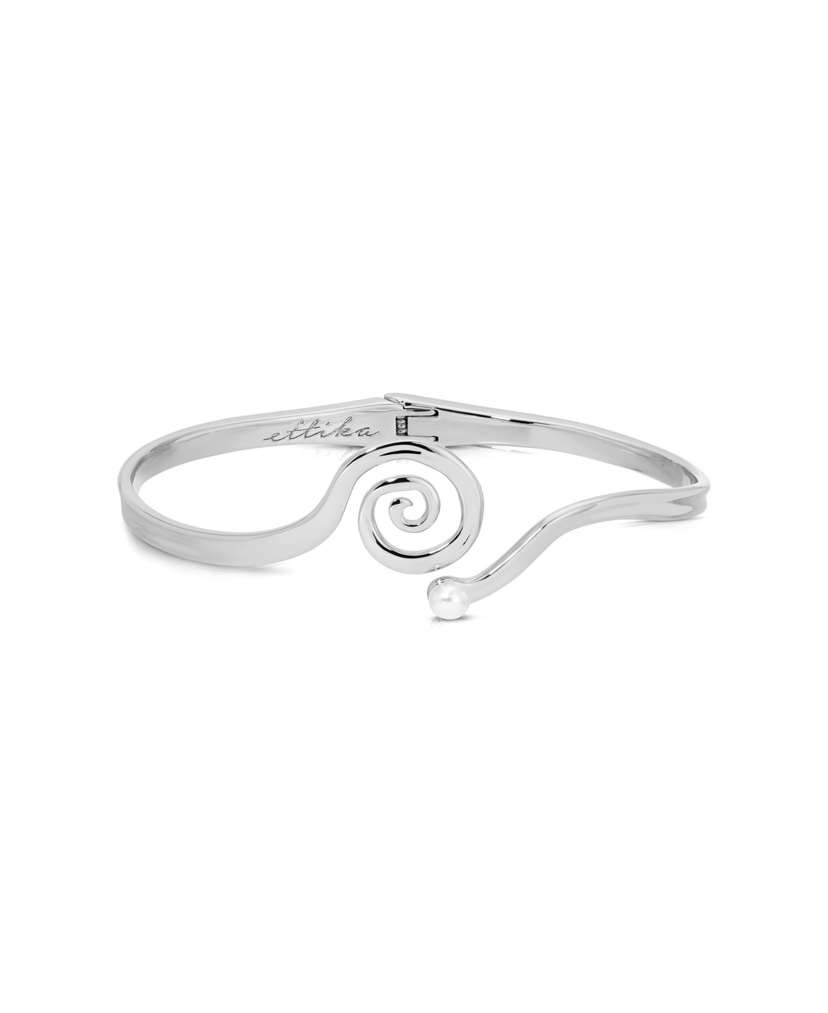 Click here for Ettika Mini Aura Swirl Cuff Bracelet - Silver prices