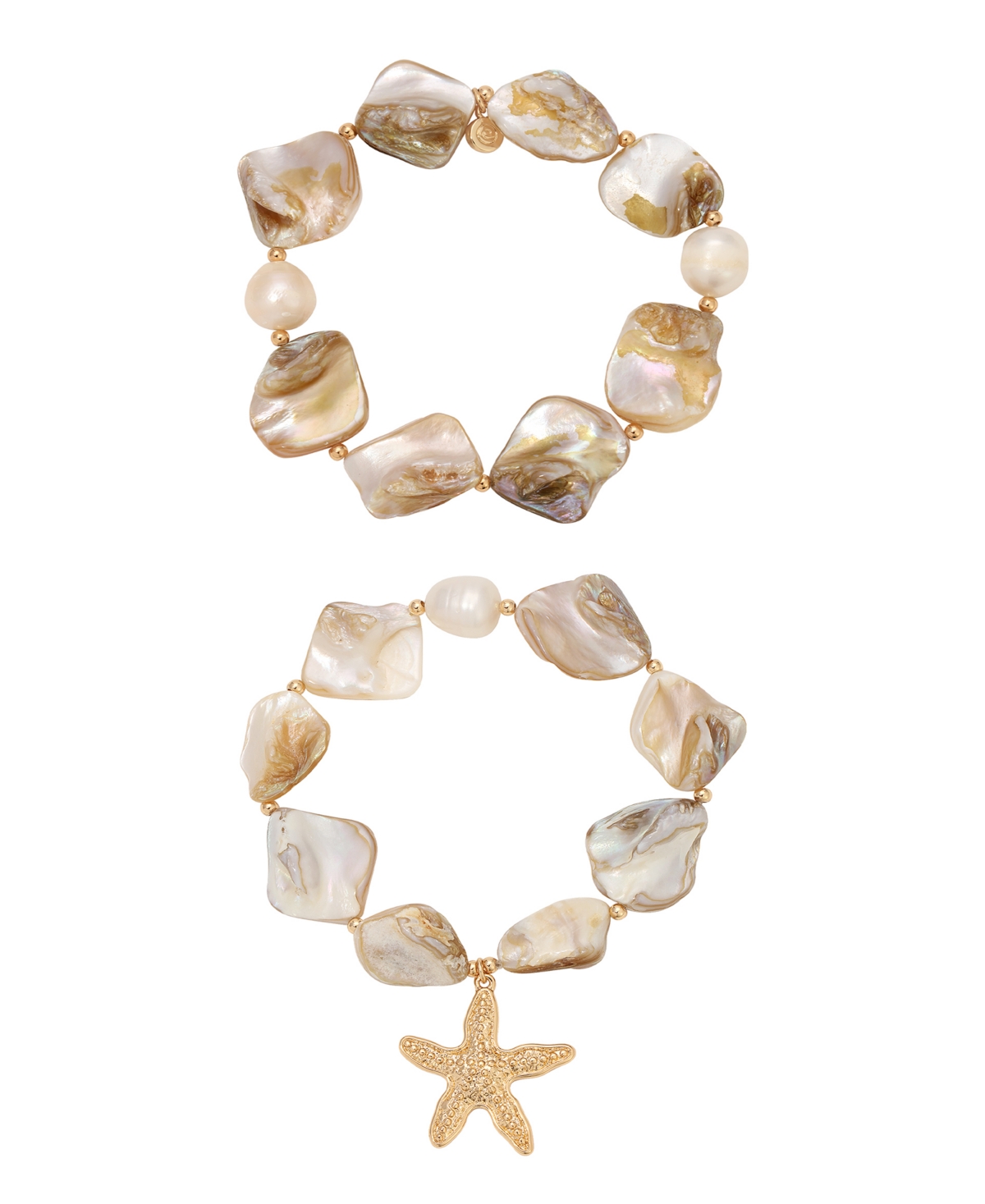 Click here for Ettika True Shell Stretch Bracelet Set - Gold prices