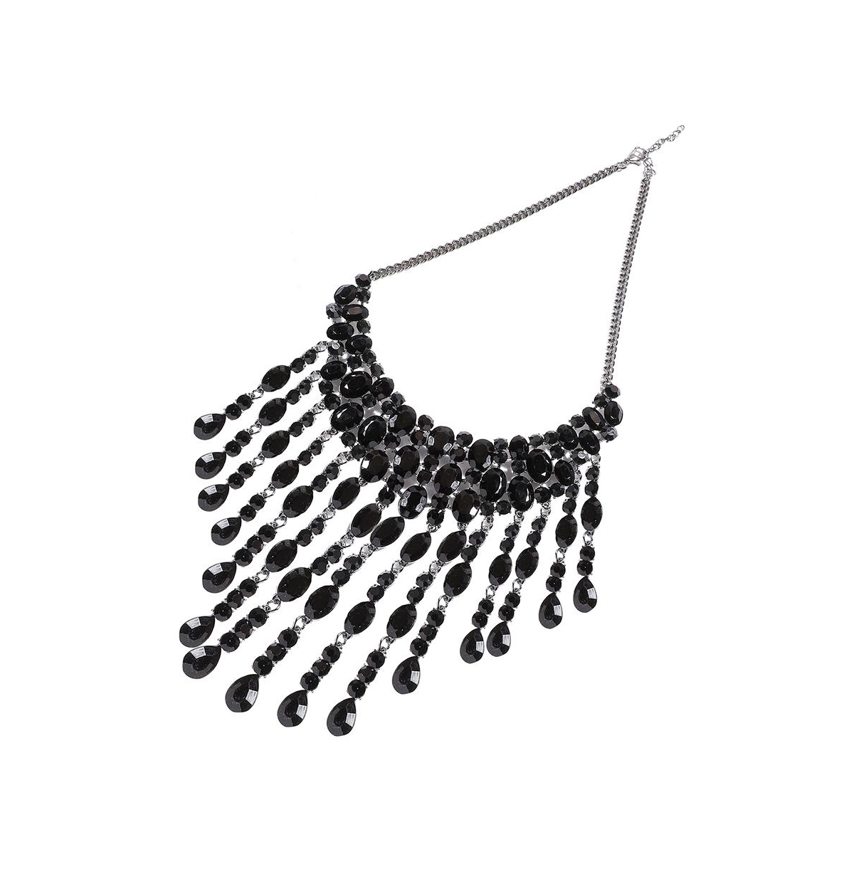 Click here for Sohi Maxi Crystal-Drop Statement Necklace - Black prices