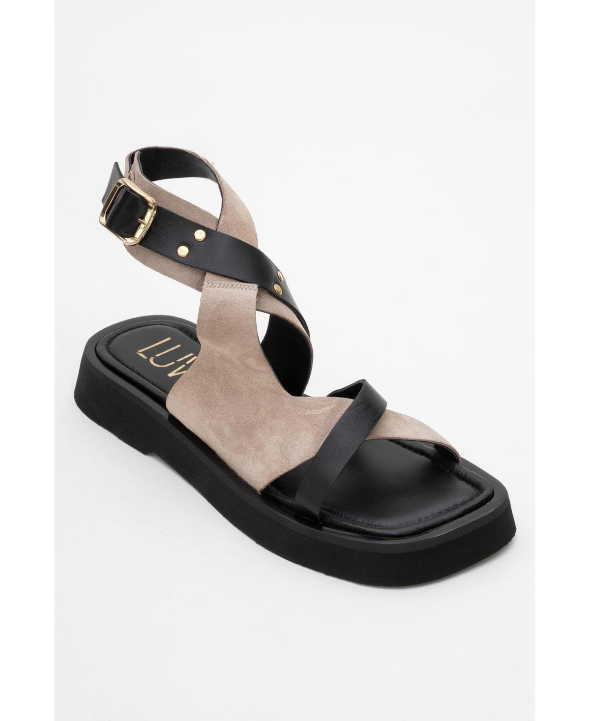 Click here for Minnea Suede Leather Sandal (Women) - Beige suede... prices