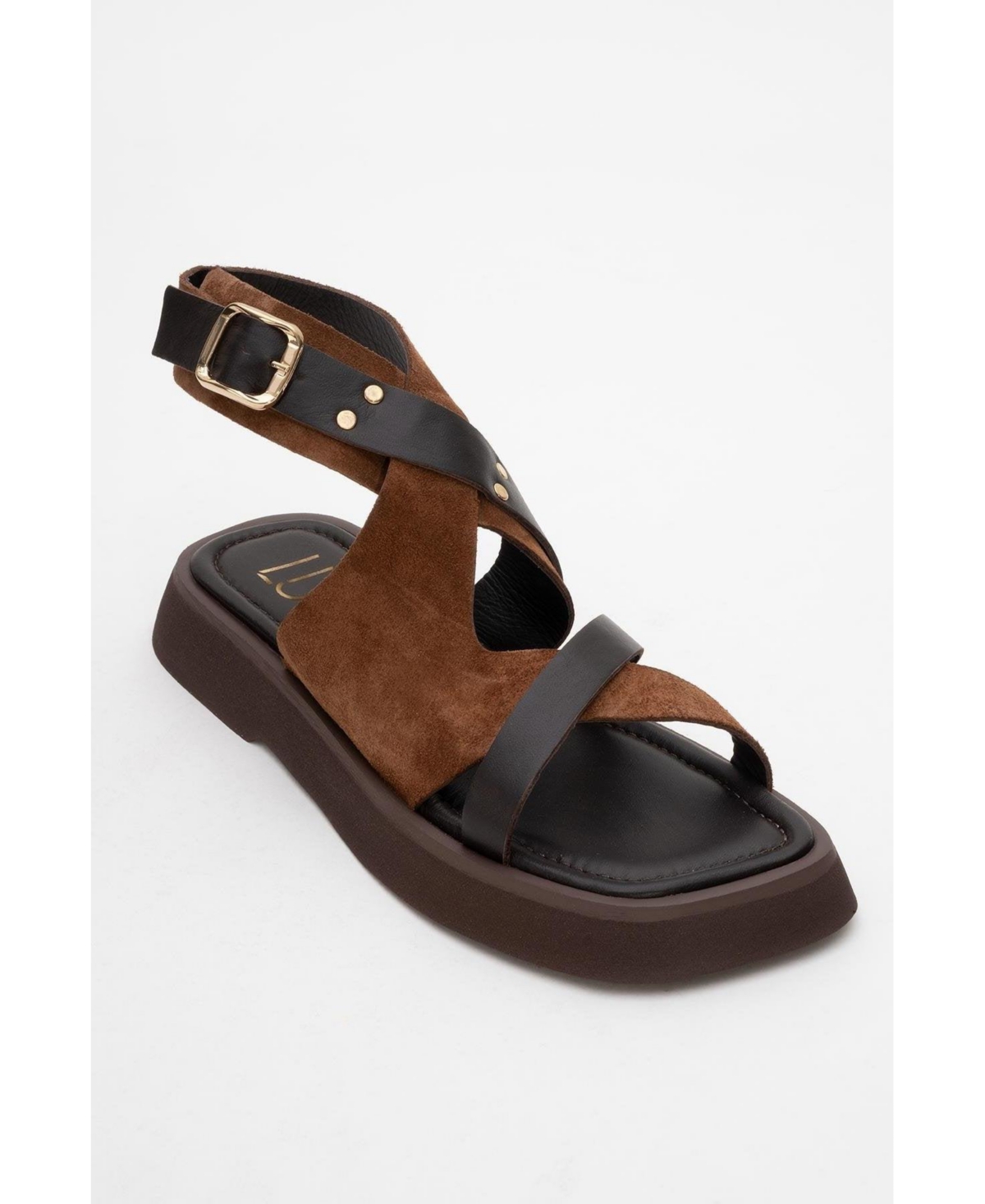 Click here for Minnea Suede Leather Sandal (Women) - Brown suede... prices