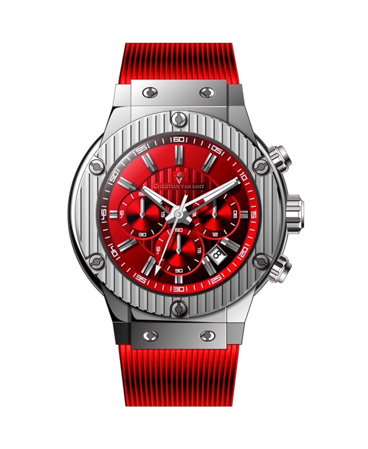 Click here for Christian Van Sant Mens Monarchy Red Dial Watch -... prices