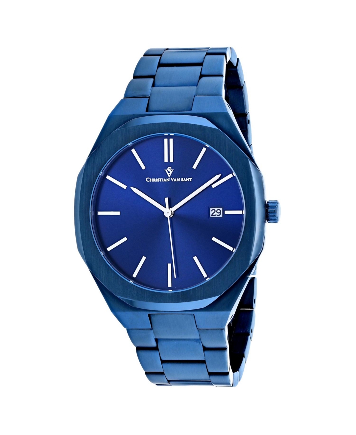 Click here for Christian Van Sant Mens Octavius Slim Blue Dial Wa... prices