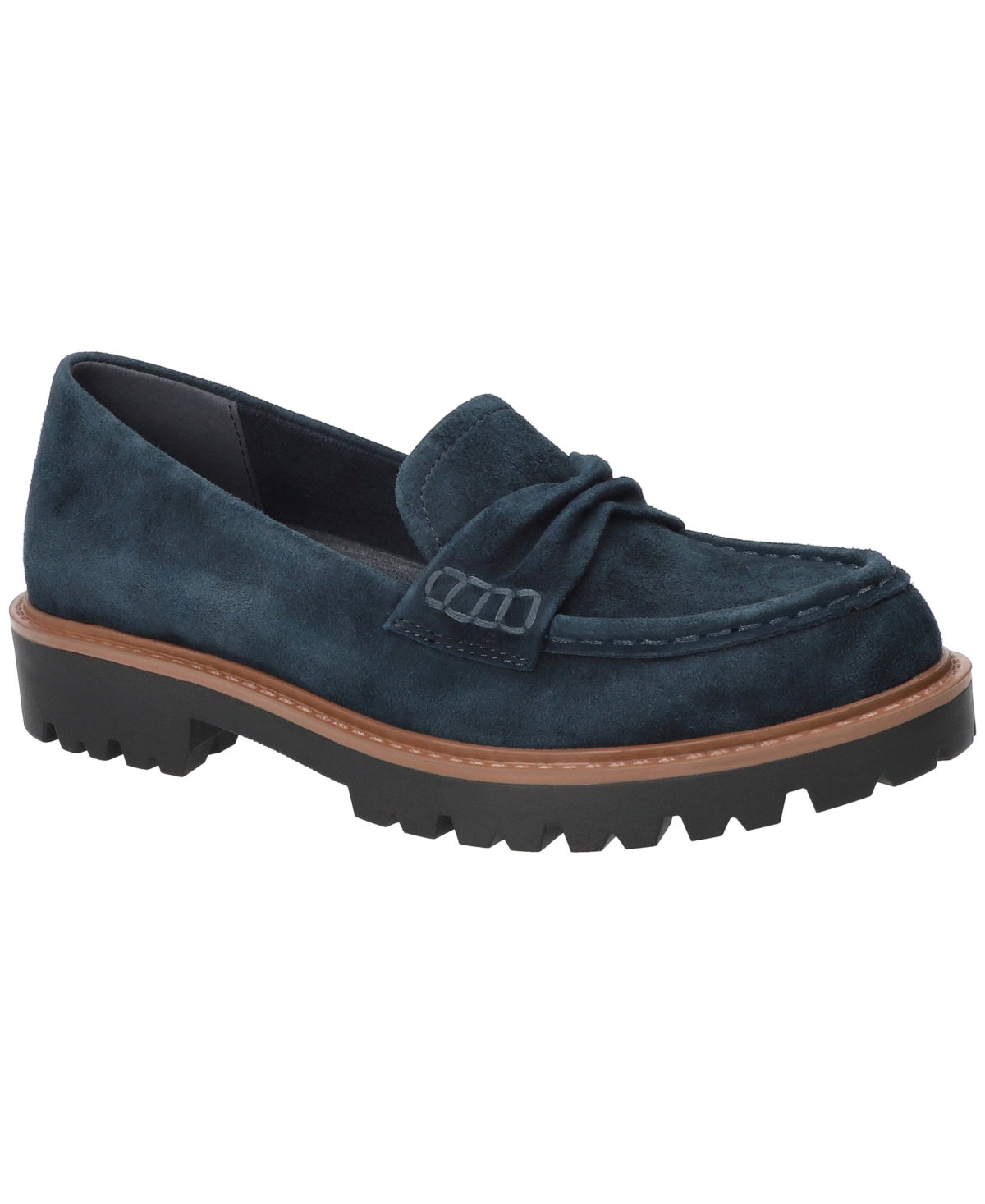 Click here for Bella Vita Womens Avalon Slip-On Loafers - Navy Ki... prices