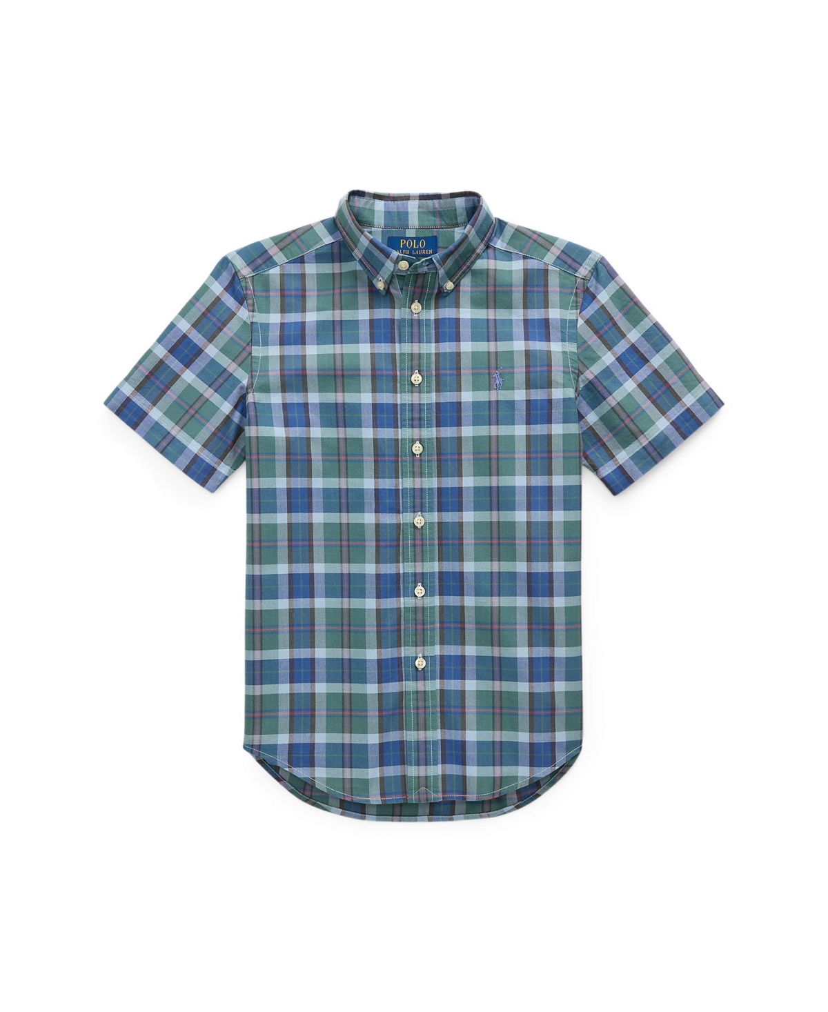 Click here for Polo Ralph Lauren Big Boys Plaid Oxford Short Slee... prices