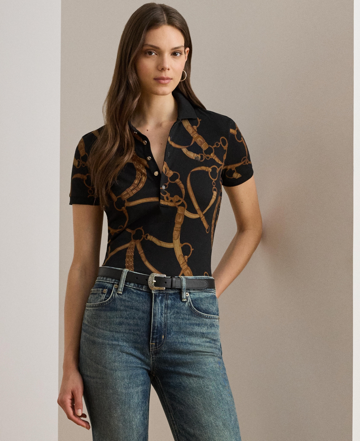 Click here for Lauren Ralph Lauren Womens Belting-Print Stretch P... prices