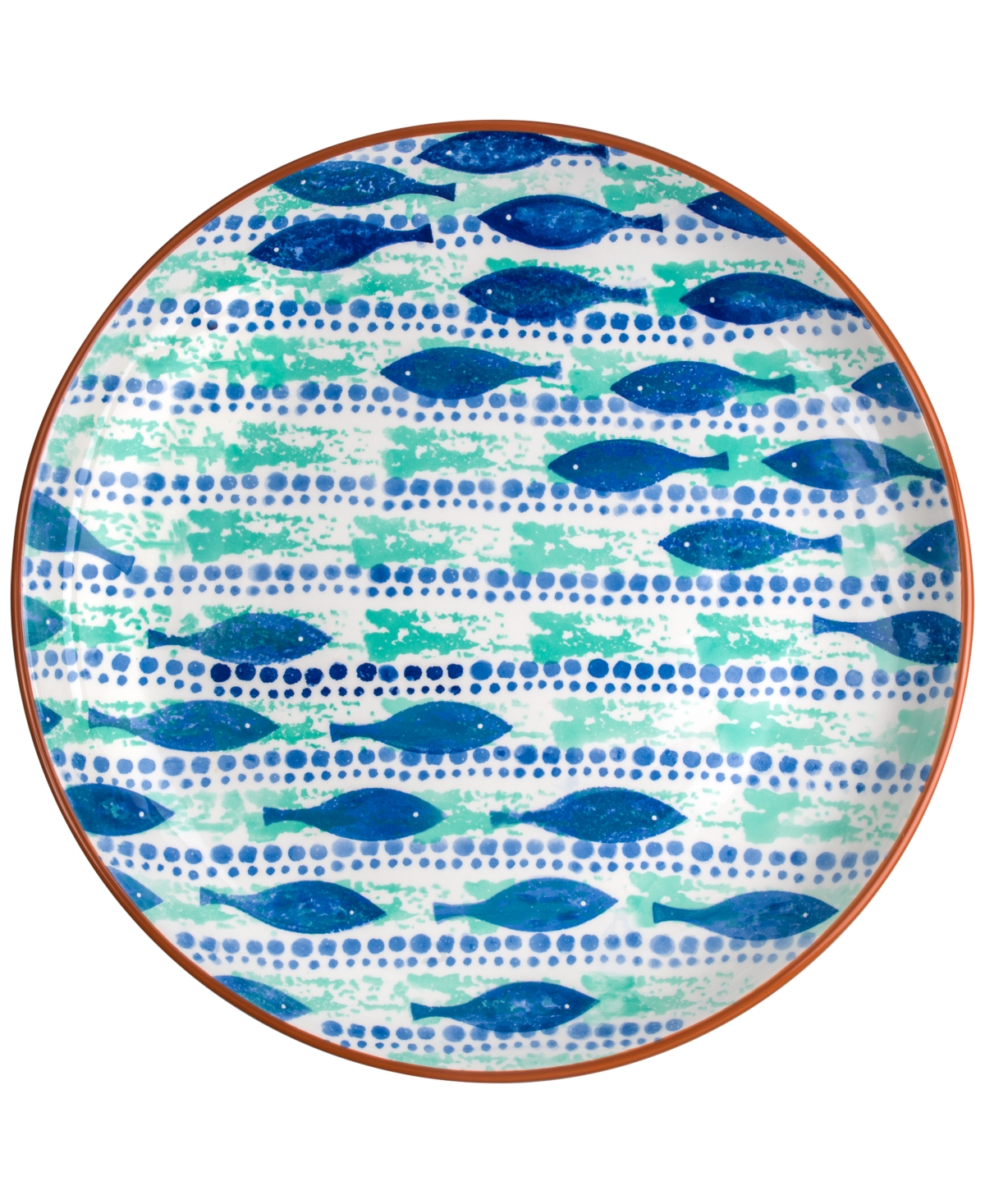 Click here for Euro Ceramica Costa Azul Pescador Oval Platter - B... prices