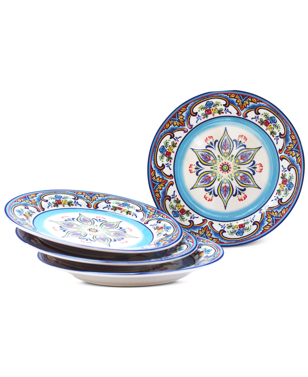 Click here for Euro Ceramica Zanzibar Dinner Plates  Set of 4 - I... prices