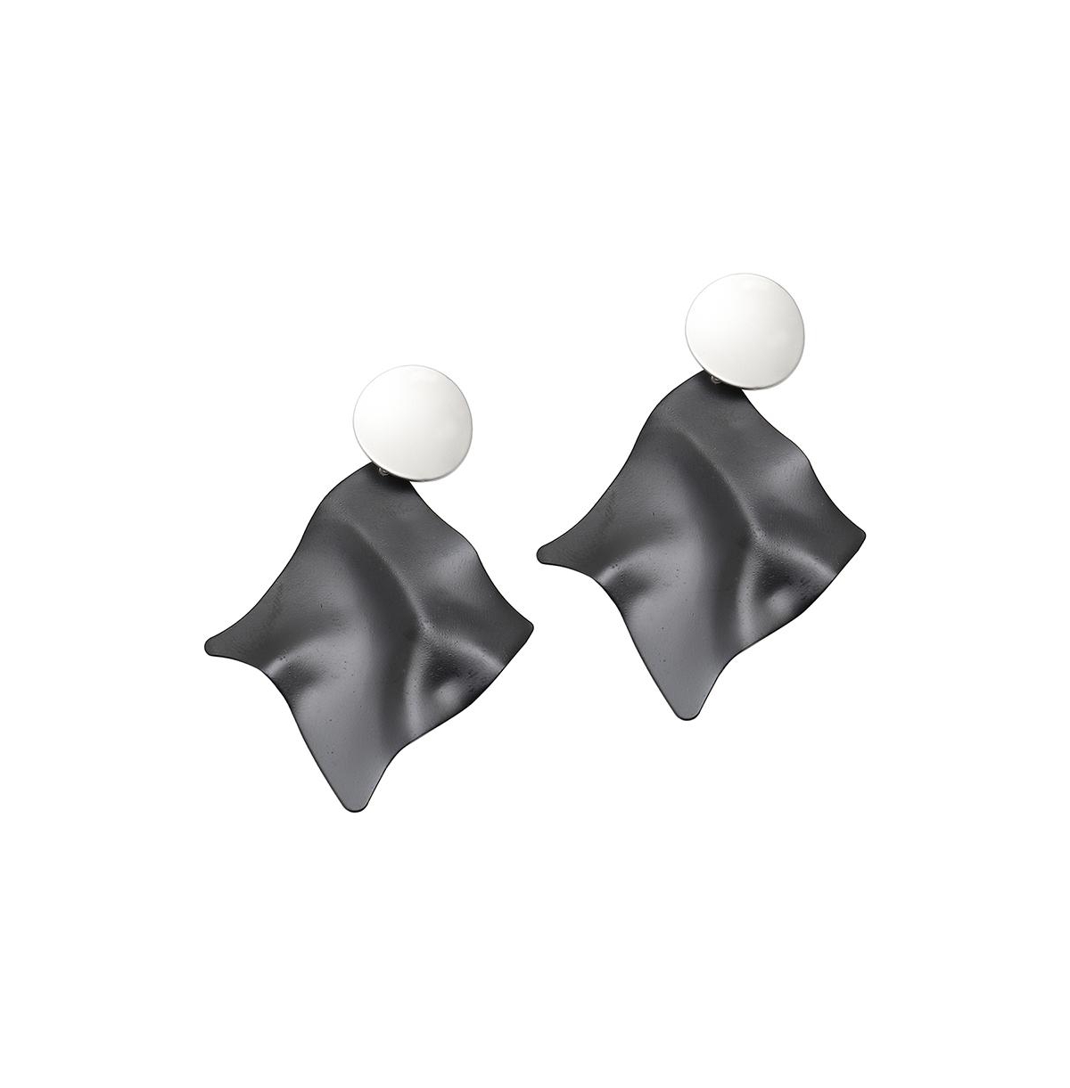 Click here for Sohi Womens Block Drop Earrings - Black prices