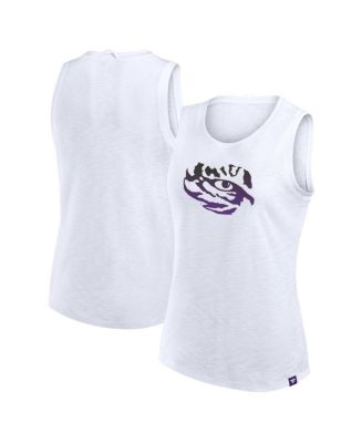 Fanatics Women's White LSU Tigers Activate Slub Tank Top - Macy's