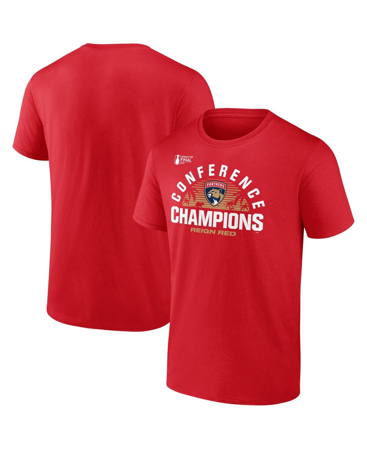Click here for Fanatics Mens Red Florida Panthers 2025 Eastern Co... prices