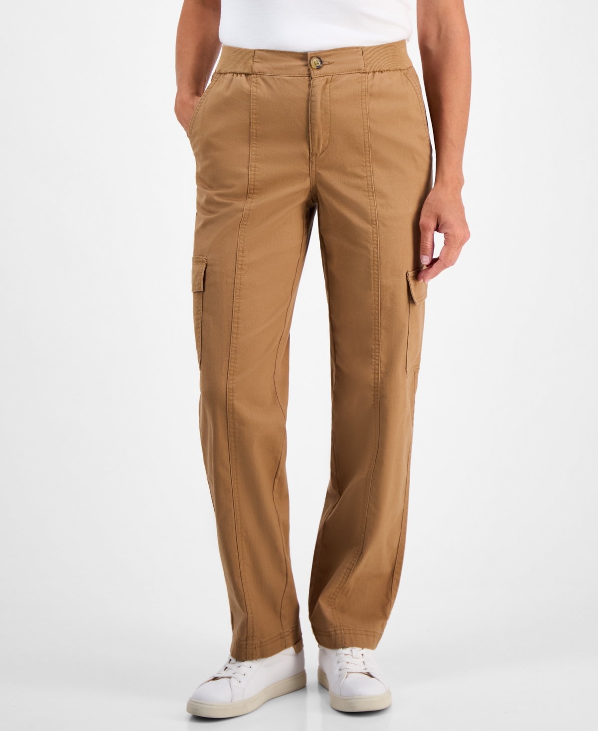 Click here for Style & Co Petite Knit-Waist Cargo-Pocket Utility... prices
