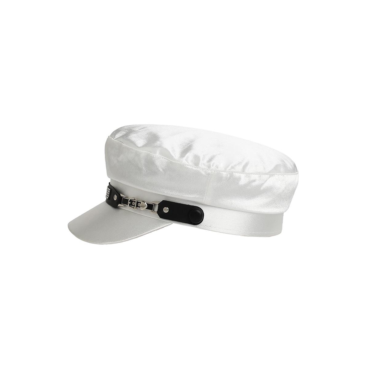 Click here for Haute Sauce Mens Embellished Satin Bakerboy Cap prices