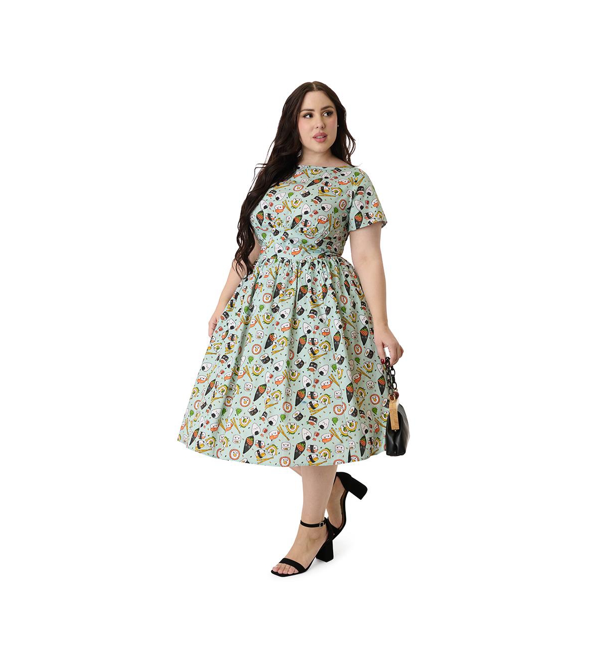 Click here for Unique Vintage Plus Size Smocked Back Swing Dress... prices