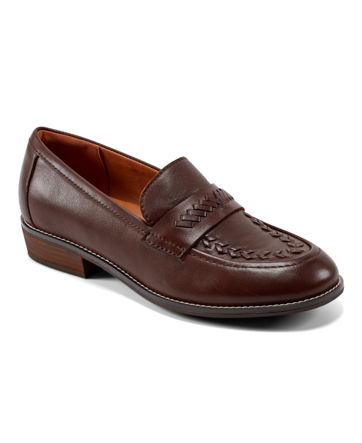 Click here for Earth Womens Edith Woven Slip-On Loafers - Dark Br... prices