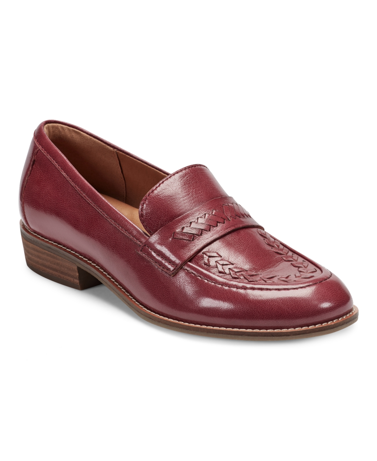 Click here for Earth Womens Edith Woven Slip-On Loafers - Raspber... prices