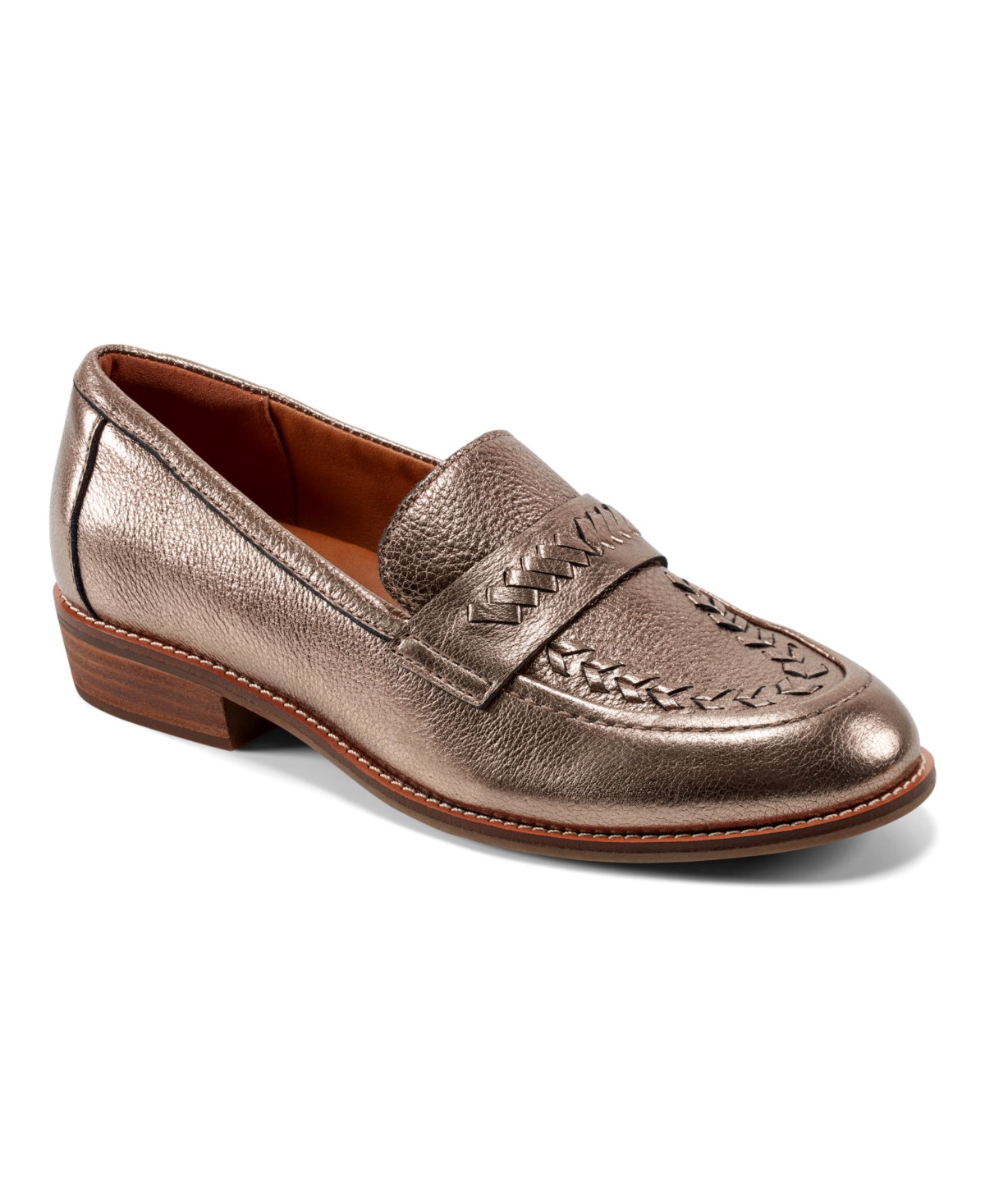 Click here for Earth Womens Edith Woven Slip-On Loafers - Rose Go... prices