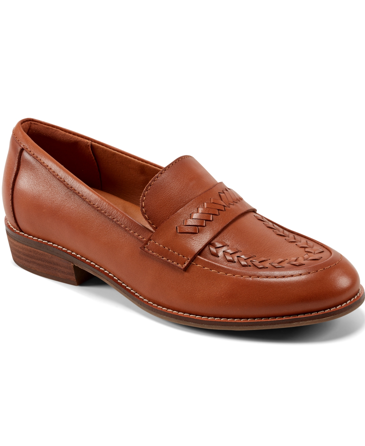 Click here for Earth Womens Edith Woven Slip-On Loafers - Cognac... prices