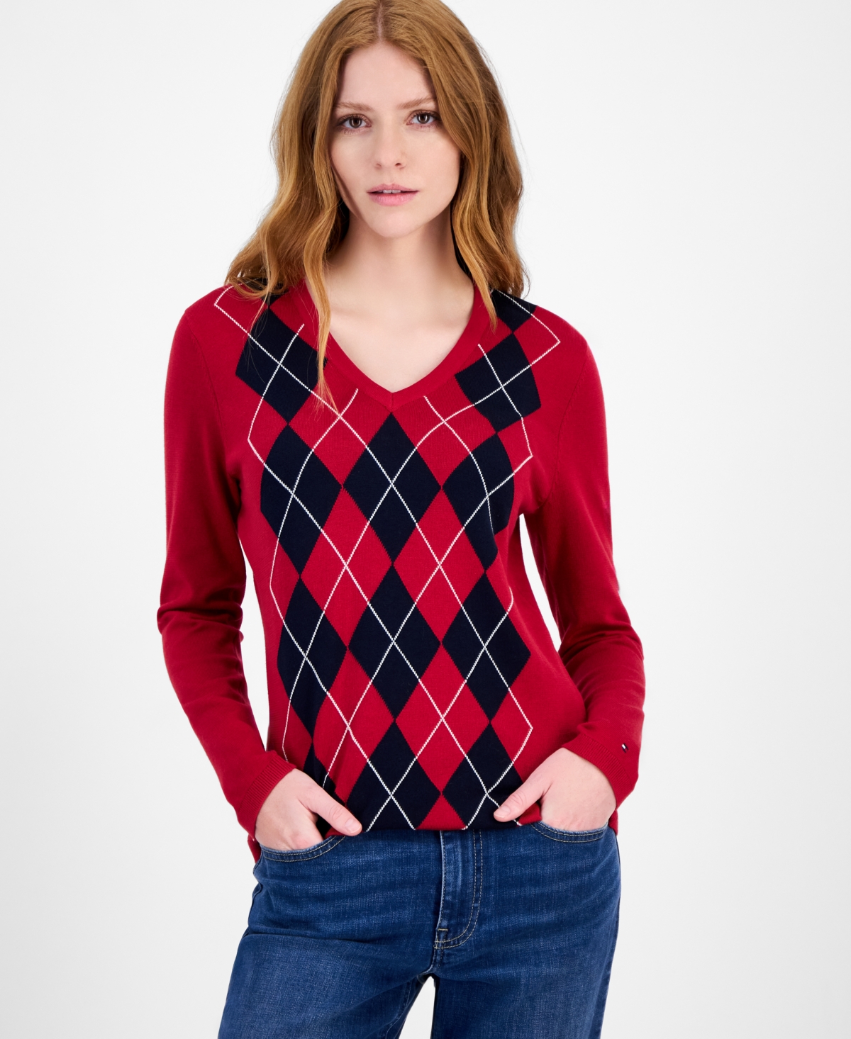 Click here for Tommy Hilfiger Womens Cotton Arglye Ivy Sweater -... prices