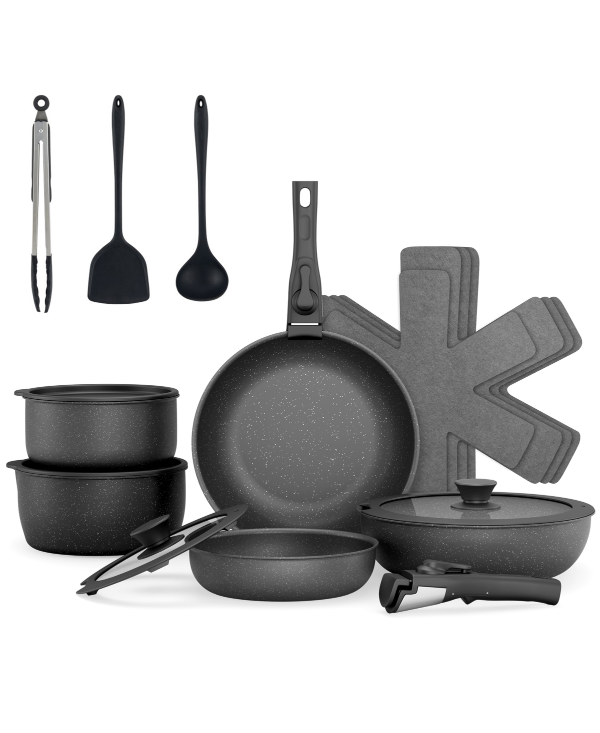Click here for Sugift 18-Piece Non-Stick Cookware Set with Silico... prices