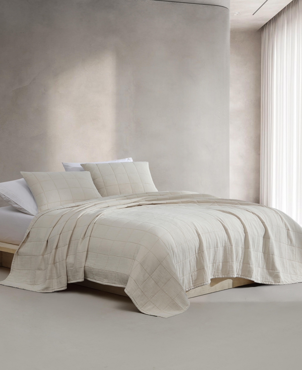 Click here for Calvin Klein Cotton Gauze Solid 3-Pc. Quilt Set  K... prices