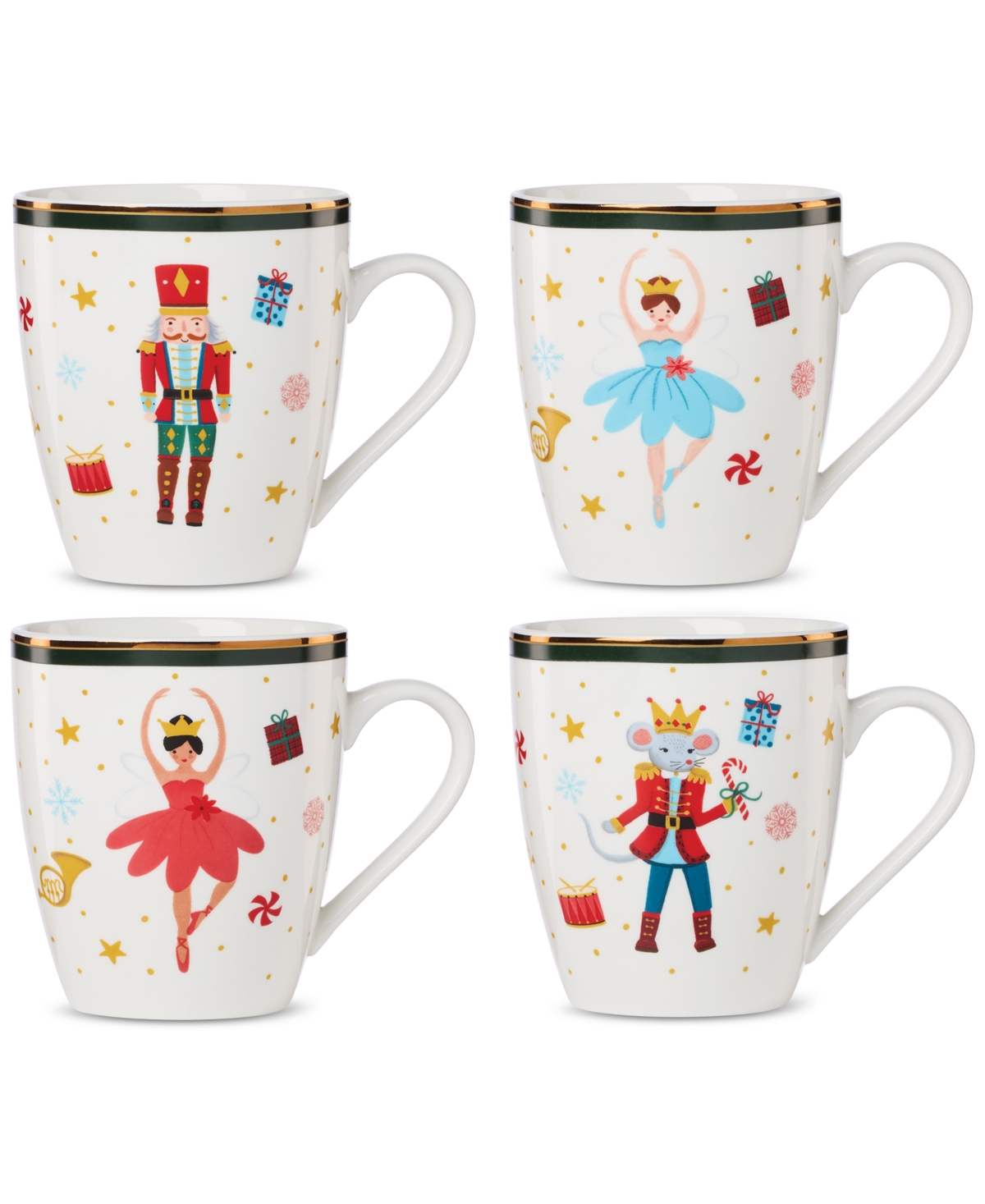 Click here for Lenox Nutcracker Ballet Mugs  Set of 4 - Multi prices