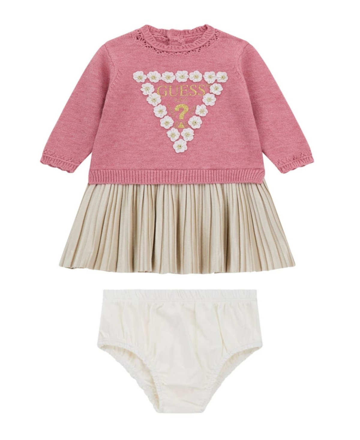 Click here for Guess Baby Girls 2-Piece Long Sleeve Mixed Fabric... prices