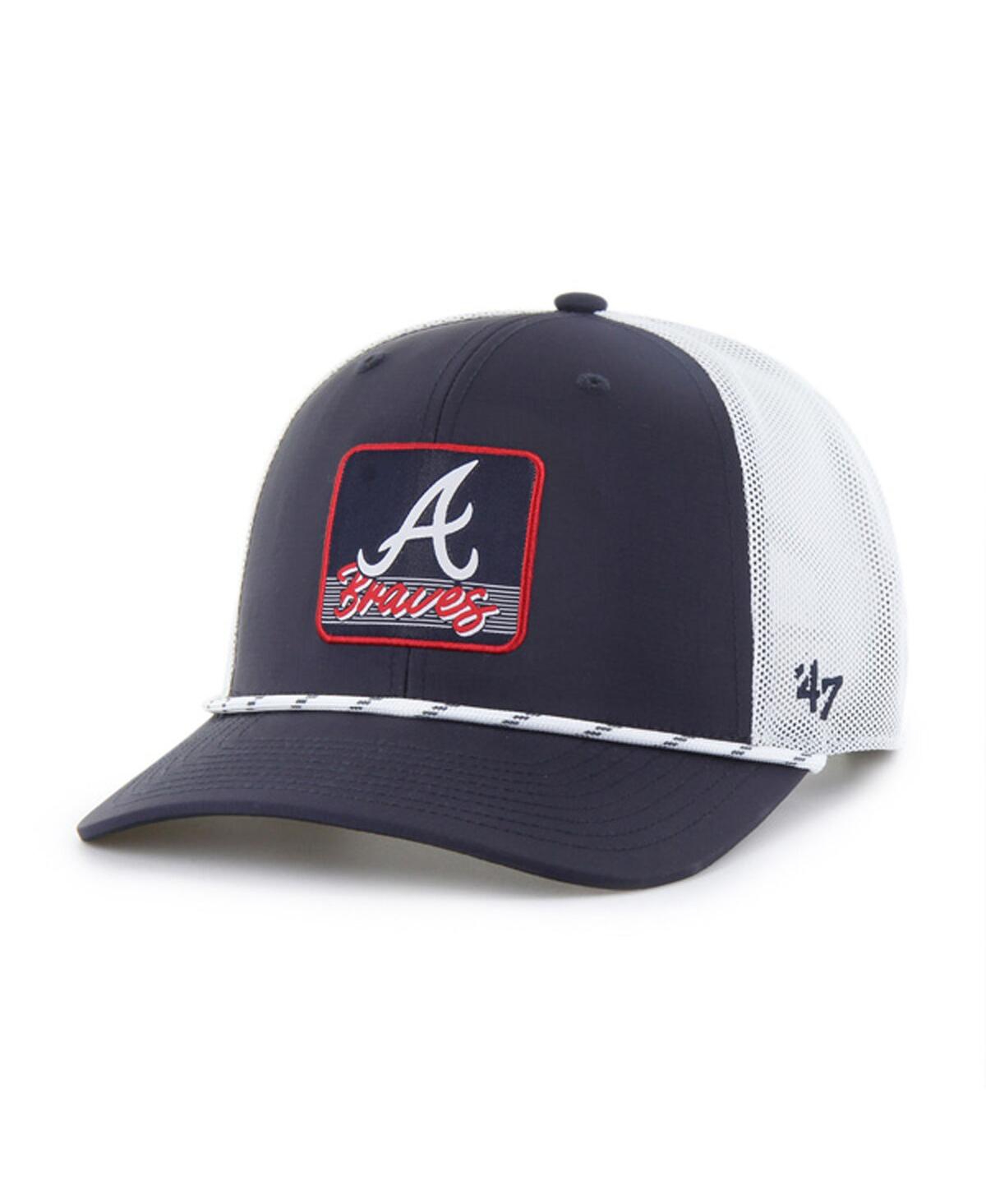 Click here for 47 Brand Mens Navy/White Atlanta Braves Scratch Ad... prices