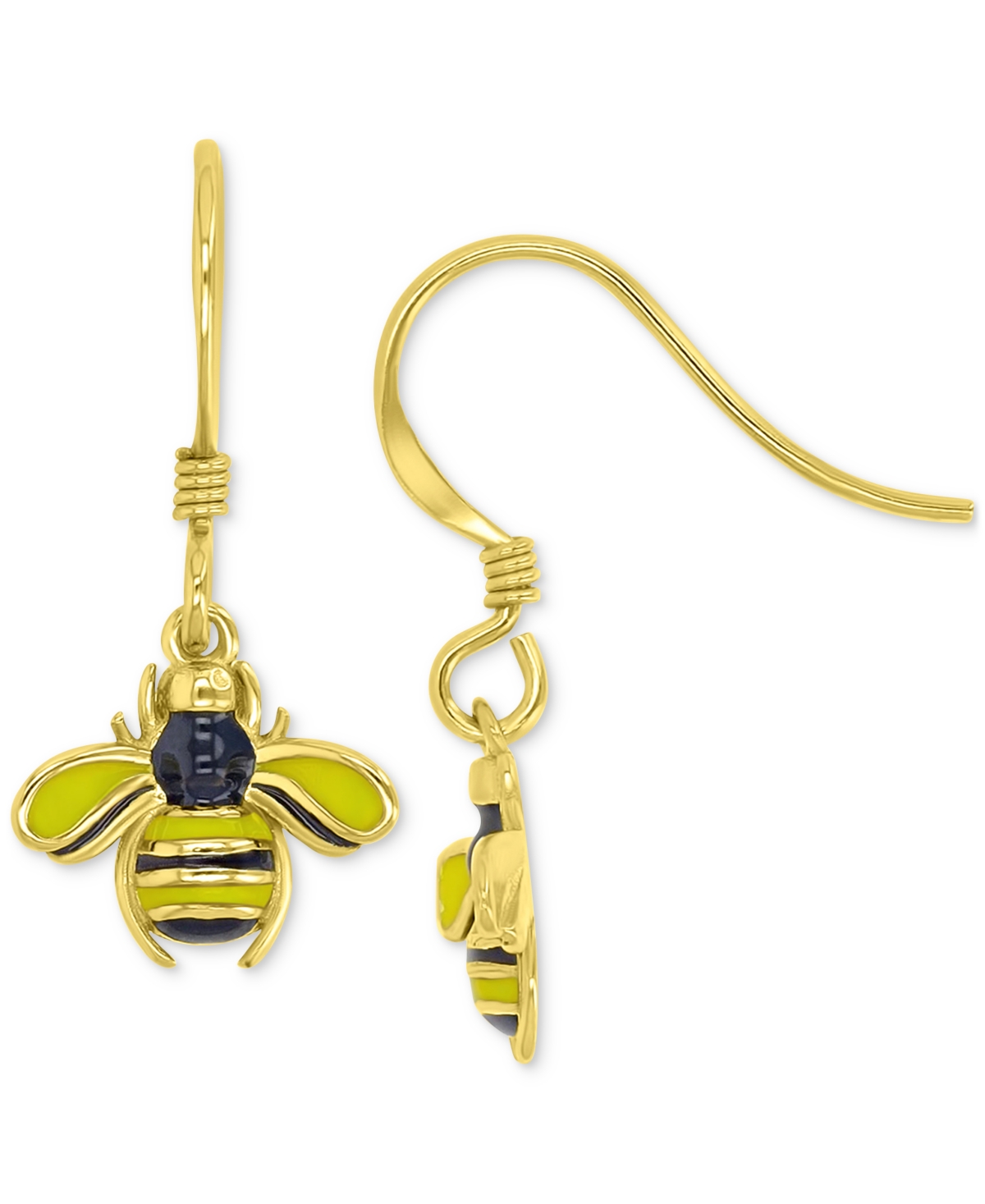 Click here for Macys 14k Yellow Gold Over Sterling Silver Hook Ea... prices