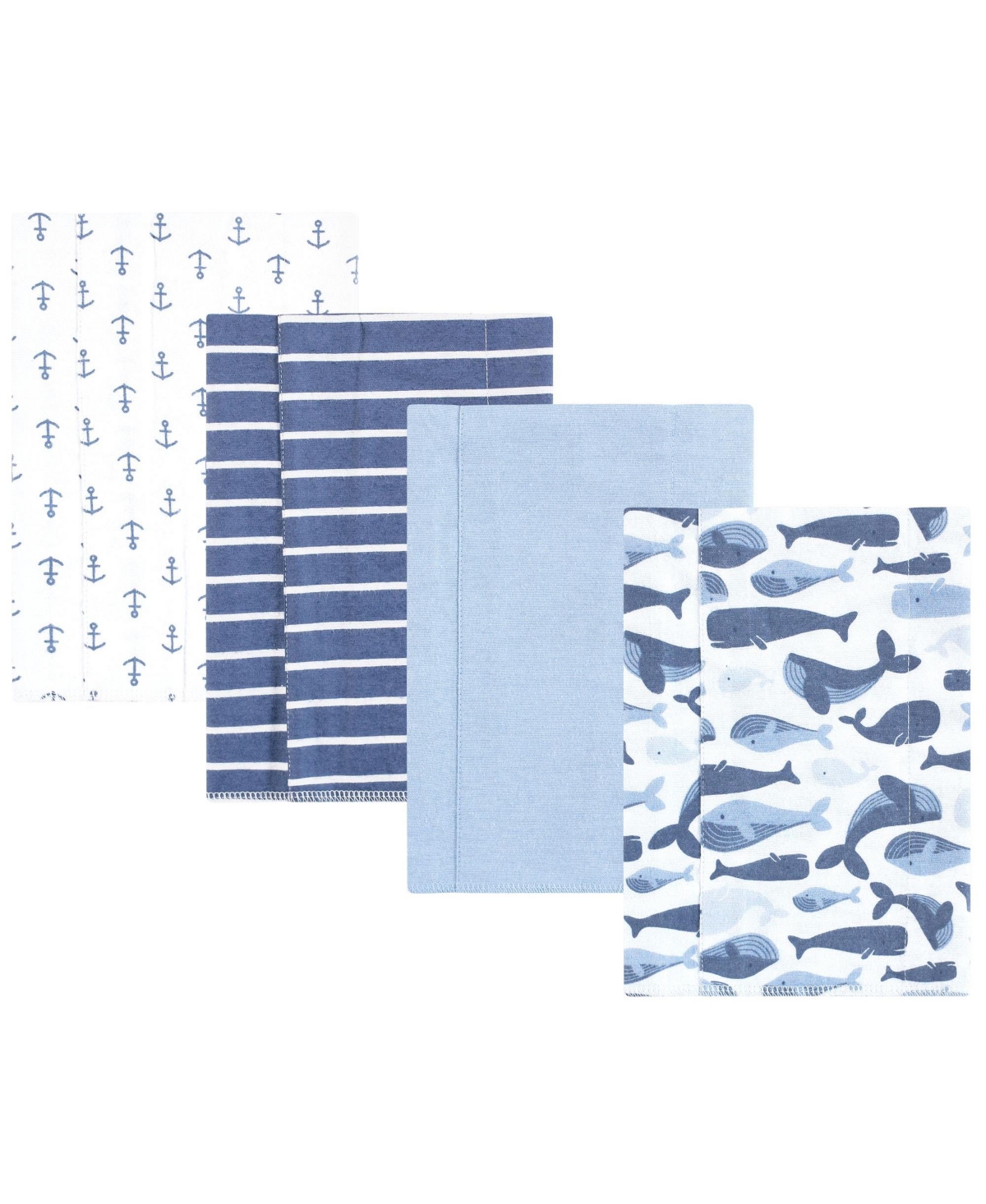 Click here for Hudson Baby Boys Soft 4Pk Cotton-Poly Flannel Burp... prices