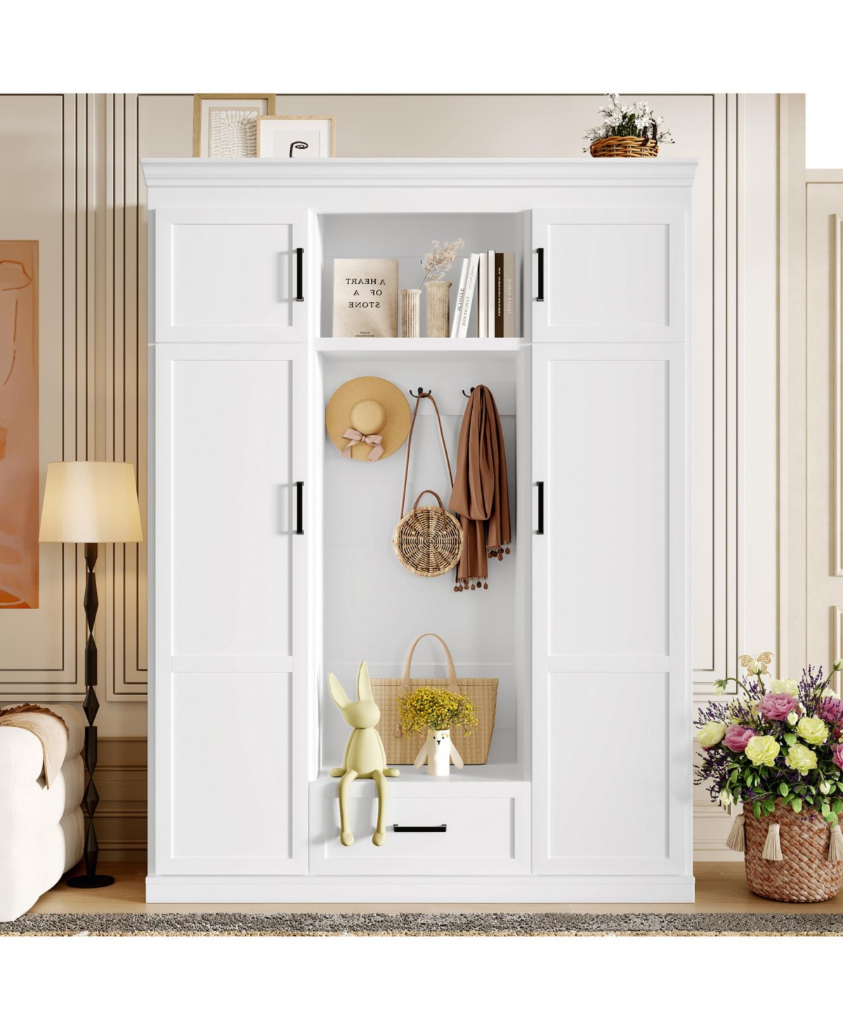 Click here for Streamdale Furniture Hall Tree with Bench 3 Hooks... prices