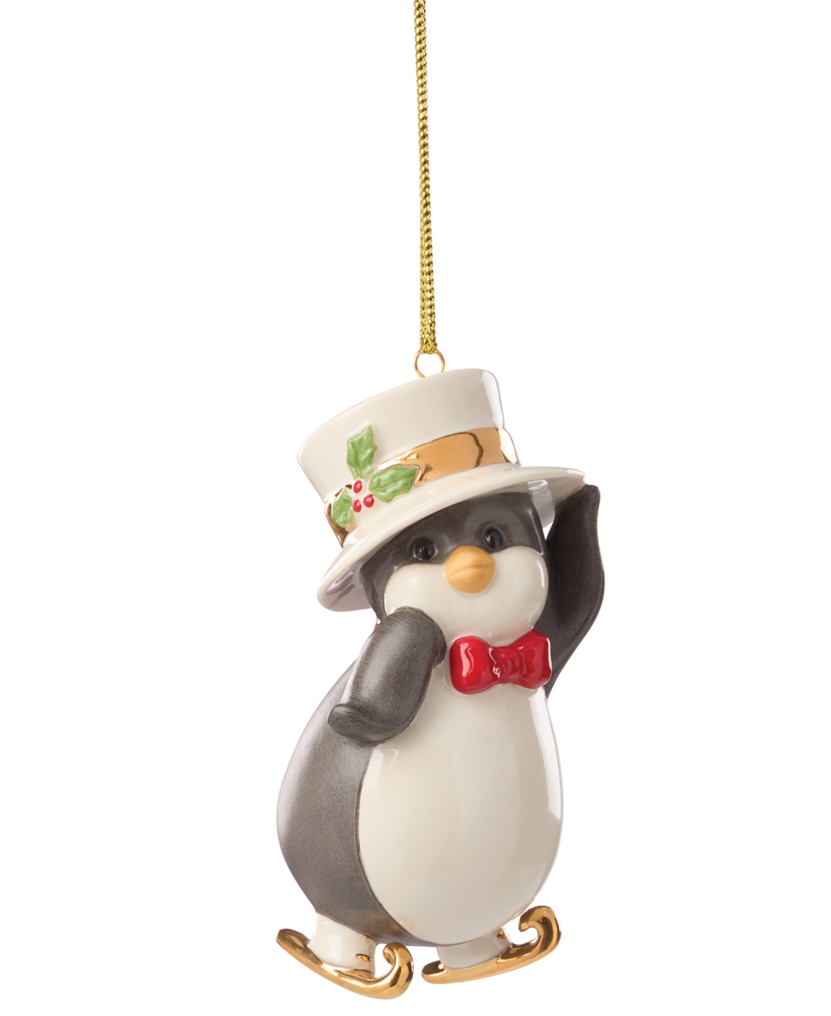 Click here for Lenox Penguin Ornament - Green prices
