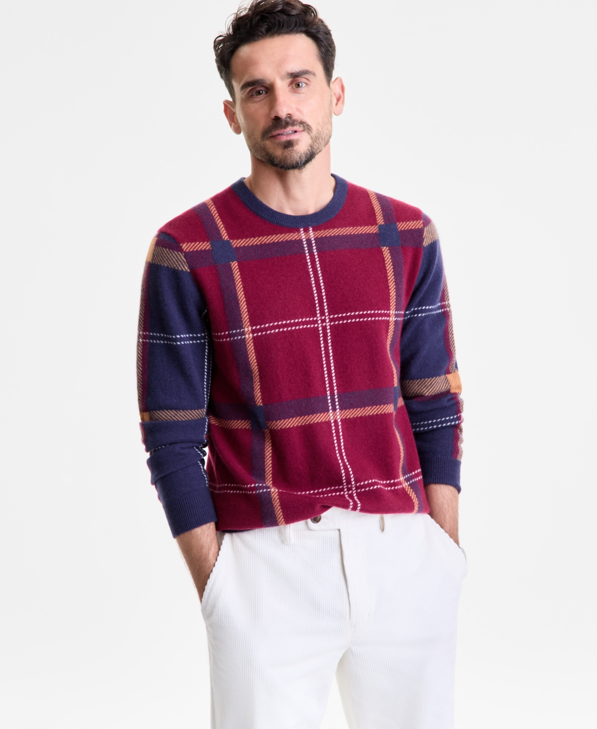 Click here for Club Room Mens Patrick Regular-Fit Plaid 100 Cashm... prices