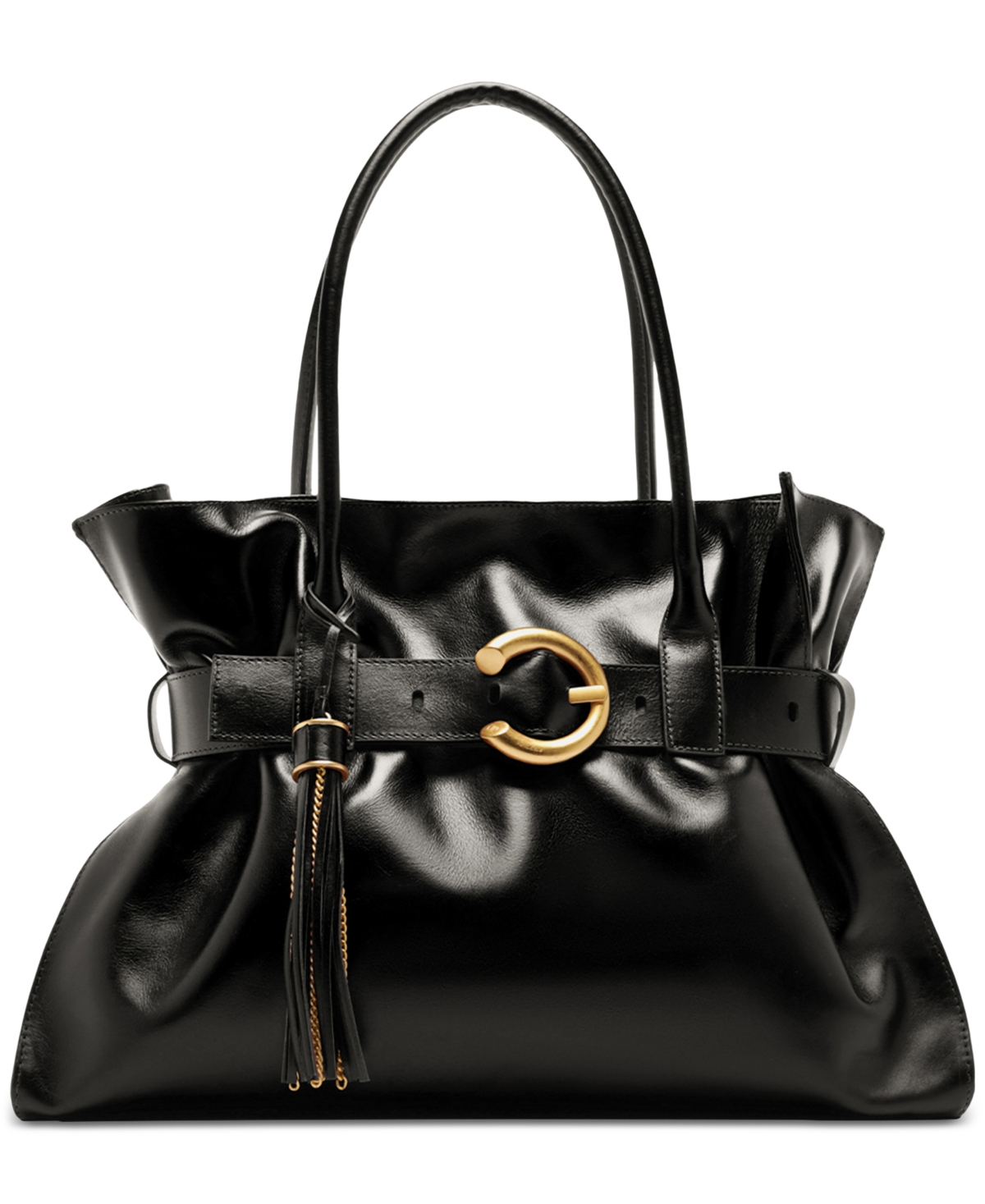 Click here for Arezzo Rivera Large Leather Shopping Bag - Black prices