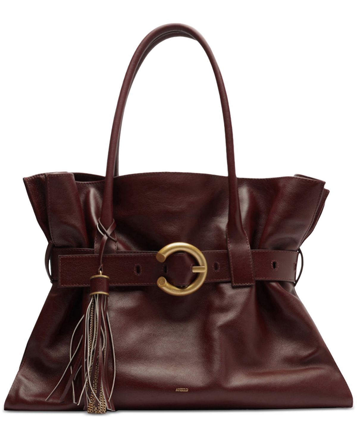 Click here for Arezzo Rivera Large Leather Shopping Bag - Wine Be... prices